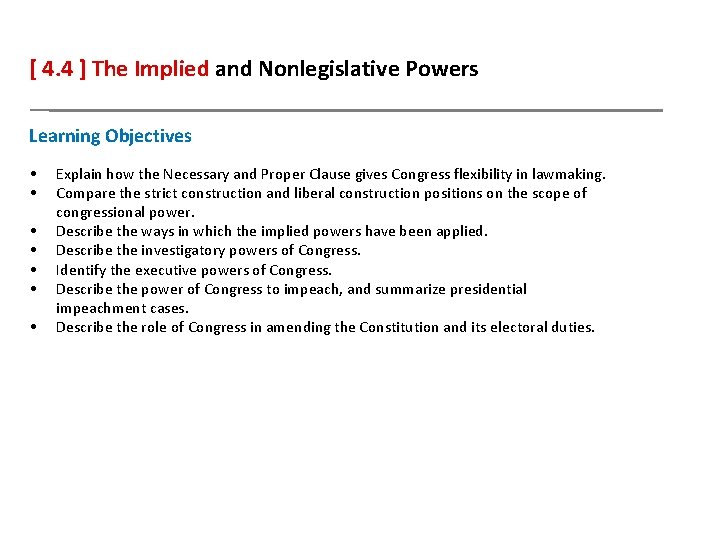 4 4 The Implied and Nonlegislative Powers 4