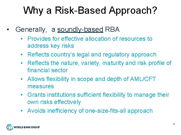 RISK BASED APPROACH TO AMLCFT Three Levels of