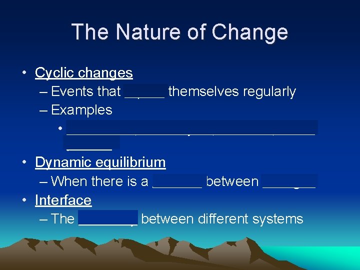 Earth Science Chapter 1 Prologue The Local Environment