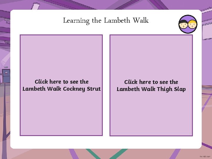 Aim To perform the Lambeth Walk Success Criteria
