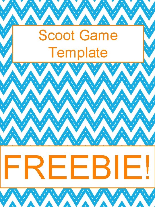 Scoot Game Template FREEBIE How to use this