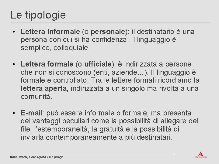 Diario lettera autobiografia Che cos il diario Il