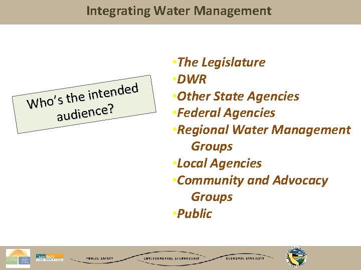 Integrating Water Management The Future of Integrated Water