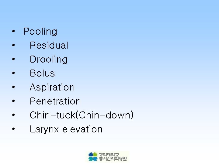 Evaluation Treatment of Swallowing Disorder Pooling Residual Drooling