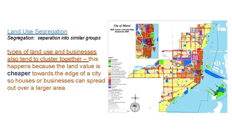 Land Use Segregation separation into similar groups types