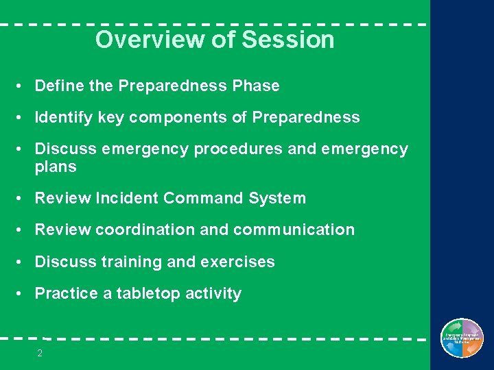 Preparedness Emergency Management for Schools training February 22