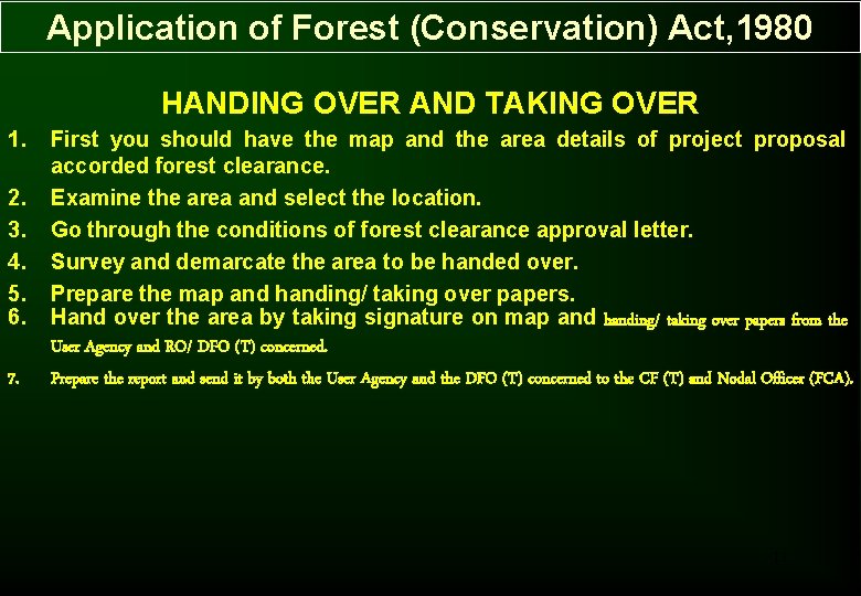 Forest Conservation Act 1980 Forest Conservation Rules 2003