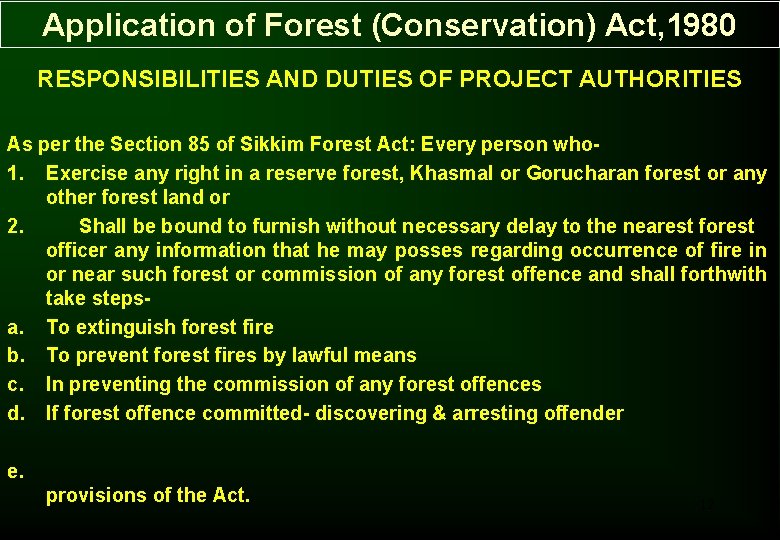 Forest Conservation Act 1980 Forest Conservation Rules 2003