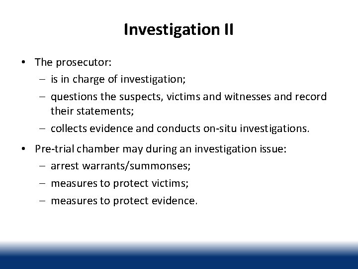 Prosecution before international courts and tribunals Learning objectives