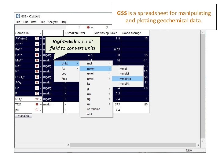 GSS is a spreadsheet for manipulating and plotting