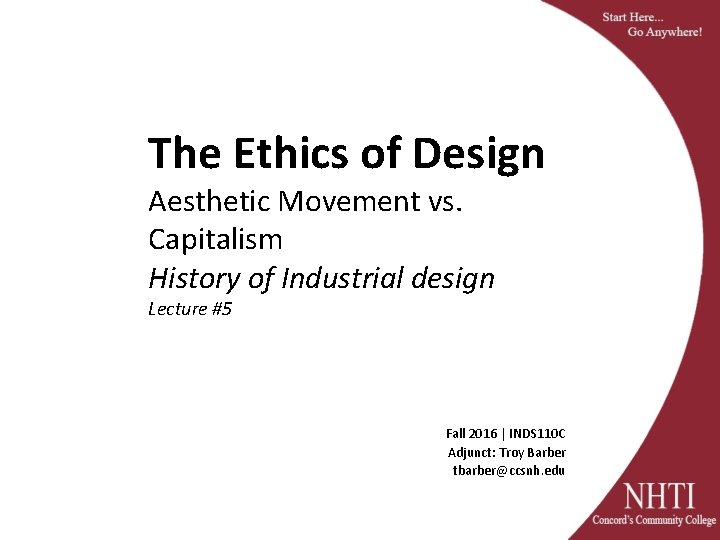 The Ethics of Design Aesthetic Movement vs Capitalism