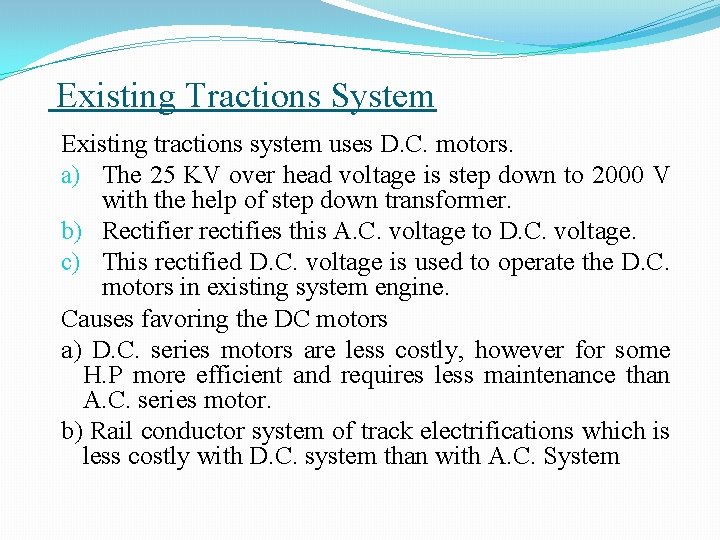ELECTRIC TRACTION SYSTEM PRESENTED BY I TULASI RAM