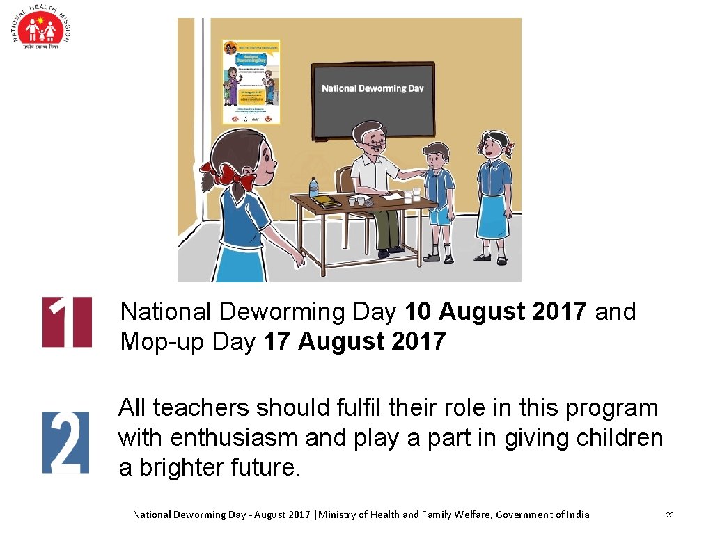 National Deworming Day August 2017 Training of School