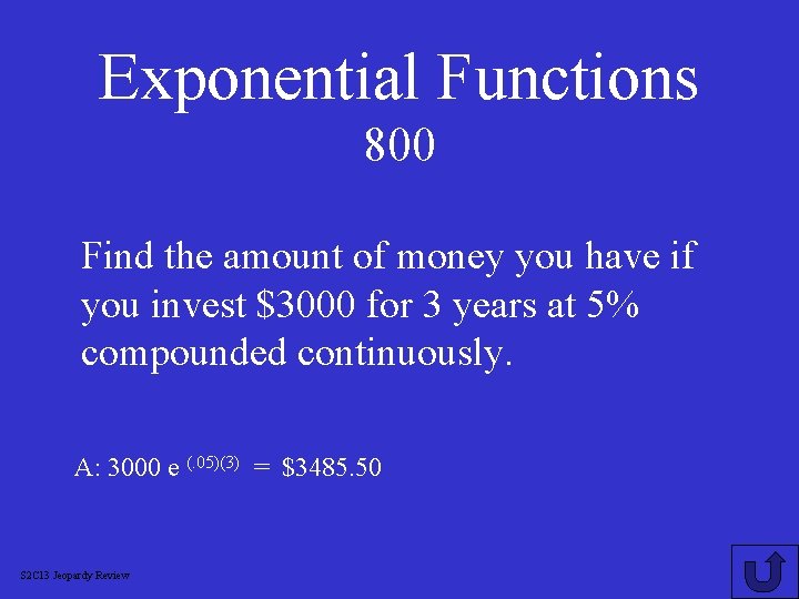 Chapter 7 Algebra II Review JEOPARDY Jeopardy Review