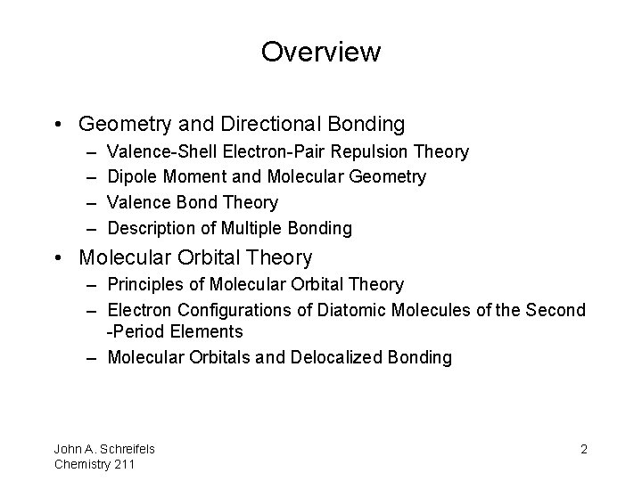 Chapter 10 Molecular Geometry and Chemical Bonding Theory