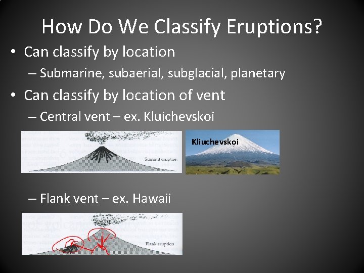 Eruption Styles and Types How Do We Classify