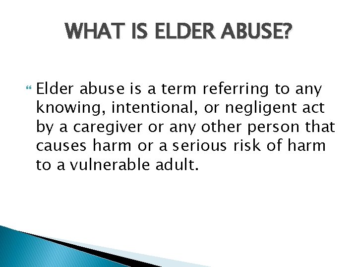 WORLD ELDER ABUSE AWARENESS DAY ST TAMMANY PARISH