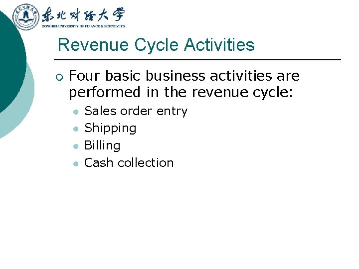 Accounting Information Systems Lecture 10 Outline of Lecture