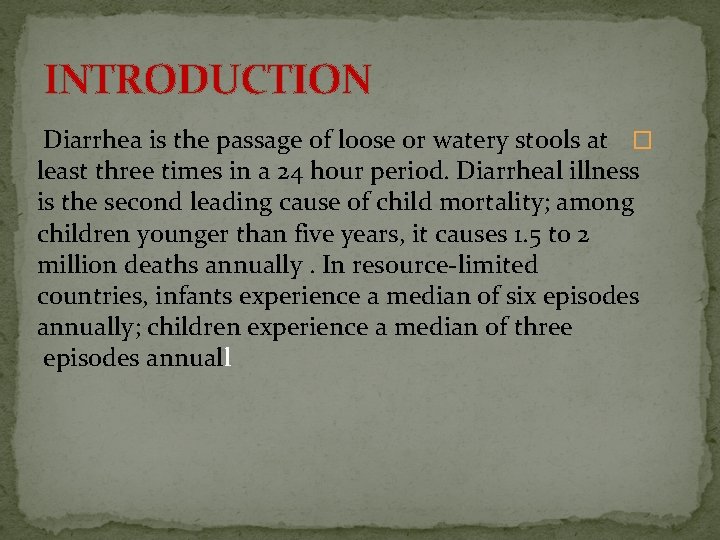 Approach to the child with acute diarrhea in