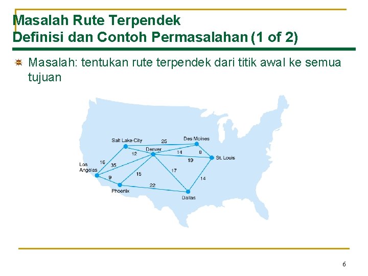 Model Arus Jaringan 1 Pokok Bahasan n Masalah