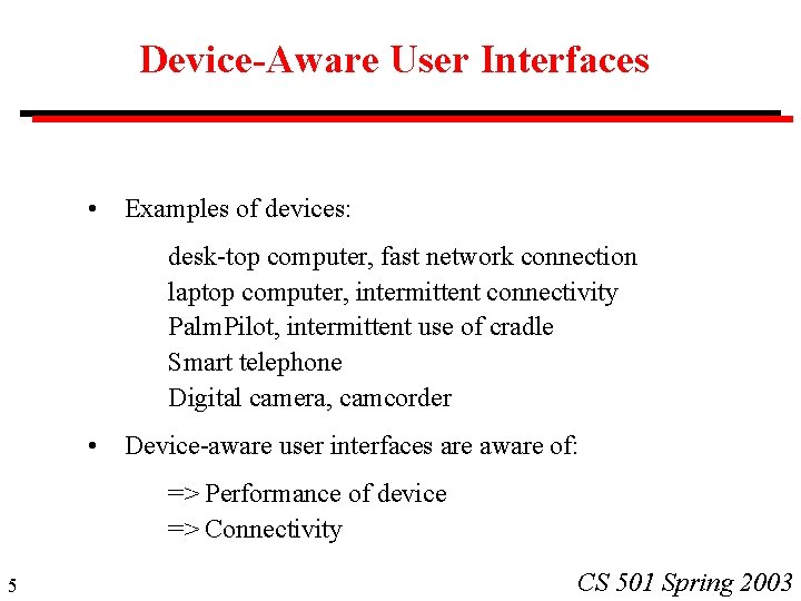 CS 501 Software Engineering Lecture 15 System Architecture