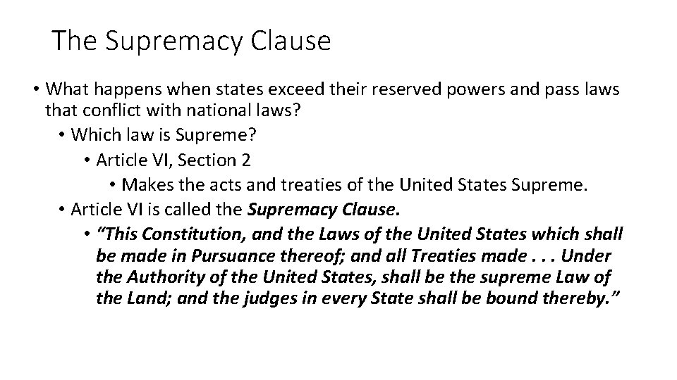 Supremacy Clause