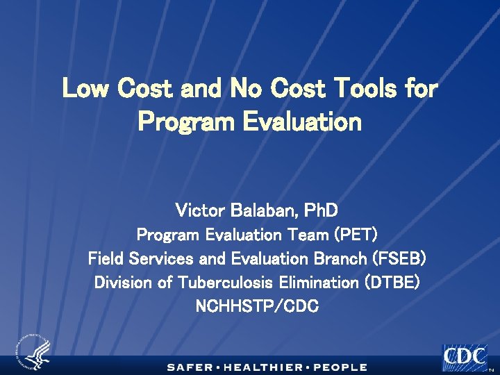 Low Cost and No Cost Tools for Program