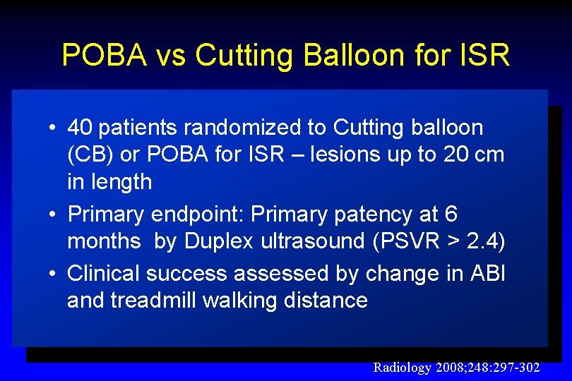 Instent Restenosis and Occlusion Time for Surgical Revision