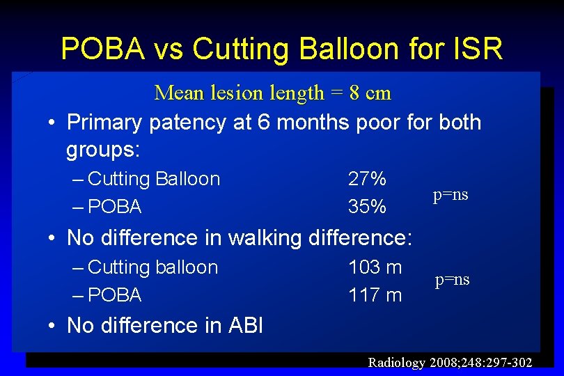 Instent Restenosis and Occlusion Time for Surgical Revision