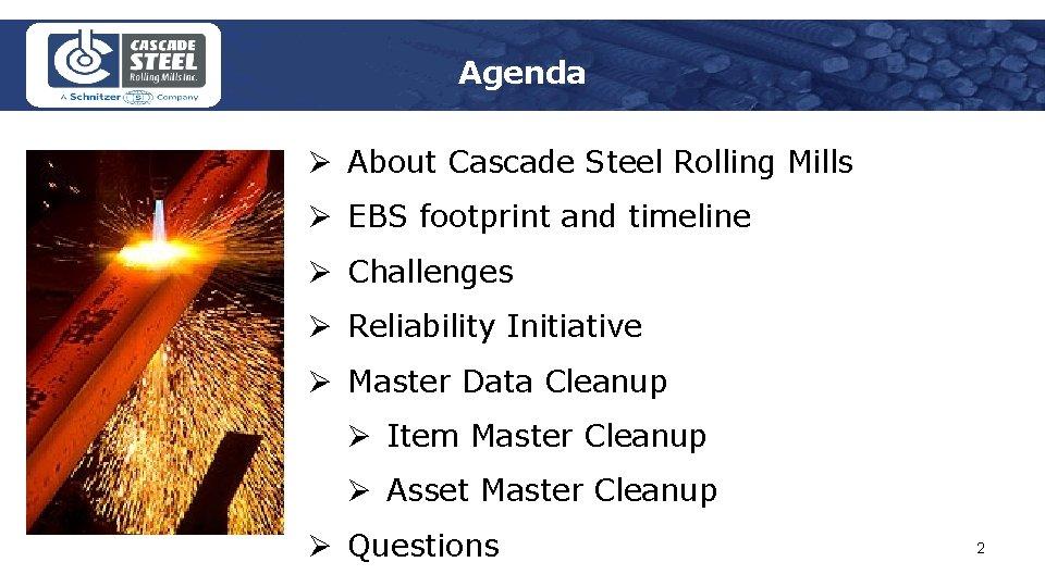 Introduction Randal Shutt Operations Reliability General Foreman Guy