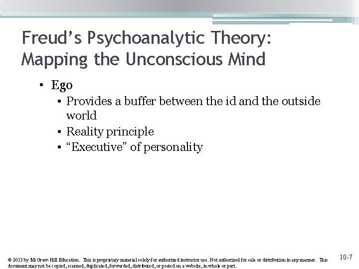 Chapter 10 Personality 2013 by Mc GrawHill Education