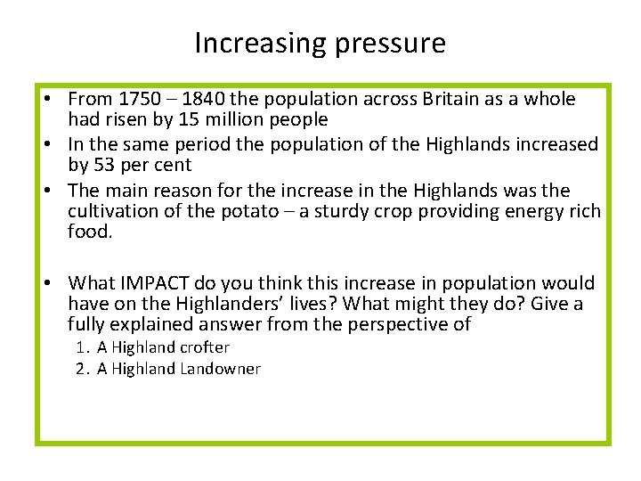 The Migration of Scots Highlanders What do the