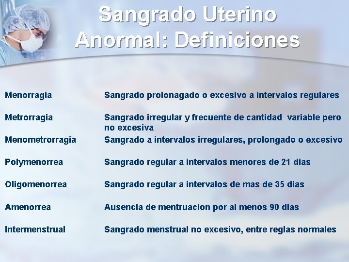 Sangrado Uterino Anormal y Metrorragia Disfuncional Dr Domingo