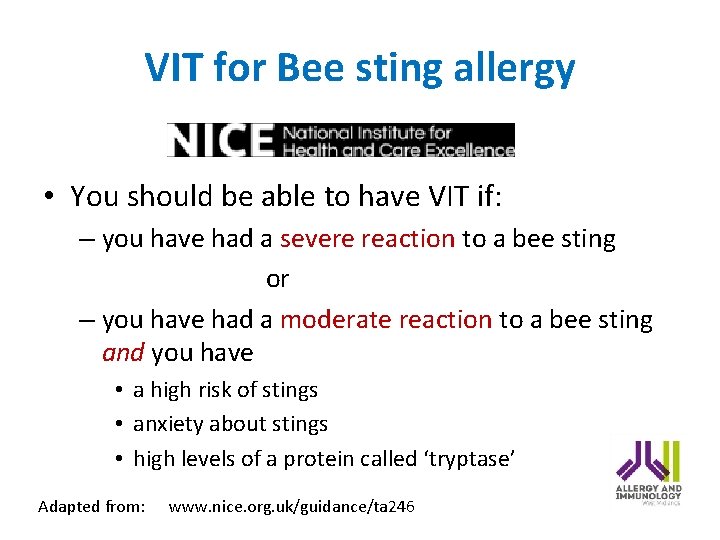 Bee Venom Immunotherapy Dr Aarn Huissoon Consultant Immunologist