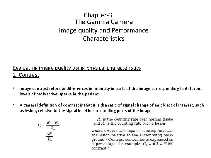 Chapter3 The Gamma Camera Image quality and Performance