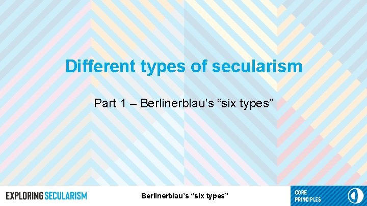 Different types of secularism Part 1 Berlinerblaus six