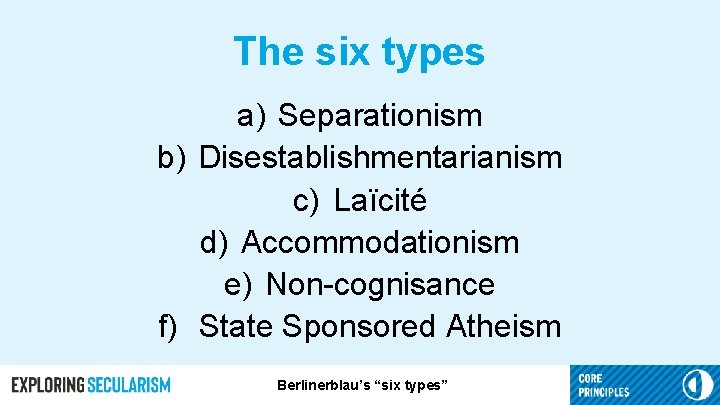 Different types of secularism Part 1 Berlinerblaus six