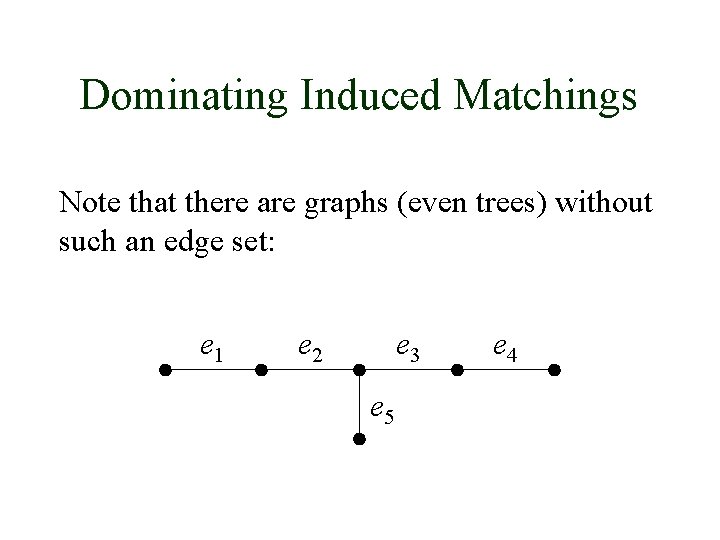 On Variants of Induced Matchings Andreas Brandstdt University