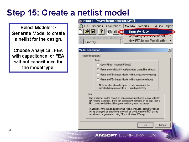 PExprt Modeling Procedure Overview w w 2 Power