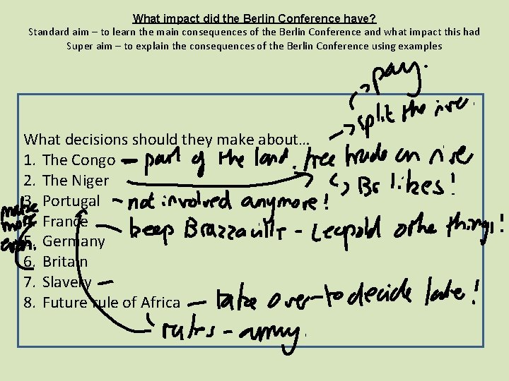 What impact did the Berlin Conference have Standard