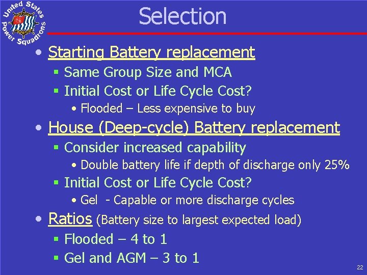 Chapter 3 Direct Current Power 1 Overview Batteries