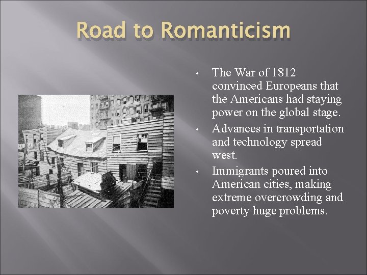 ROMANTICISM IN AMERICA 1800 1860 ISH Its more