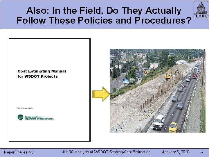 WSDOT Scoping and Cost Estimating for Highway Construction