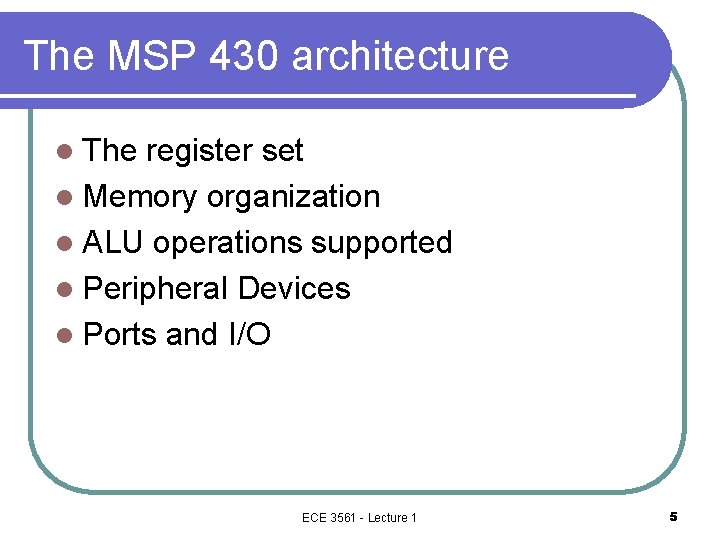 ECE 2560 Final Exam Review Department of Electrical