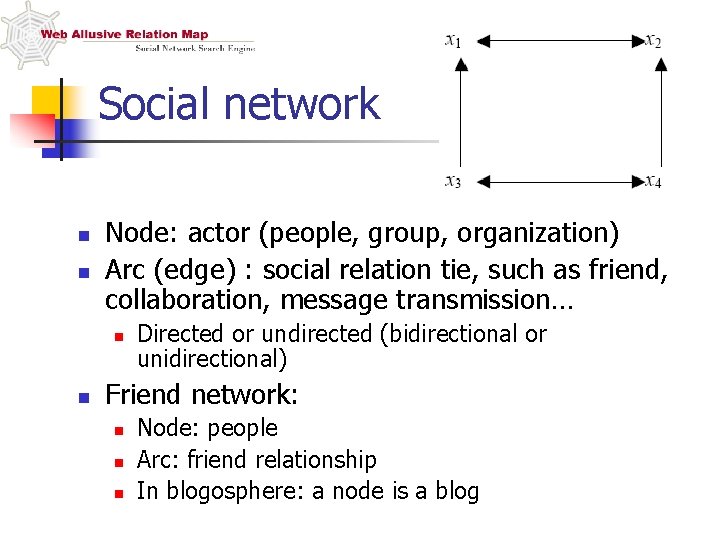 Social network analysis friend network in blogosphere Social