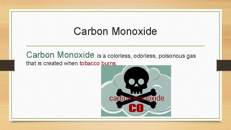 FACTS ABOUT TOBACCO BIG IDEA Tobacco is a