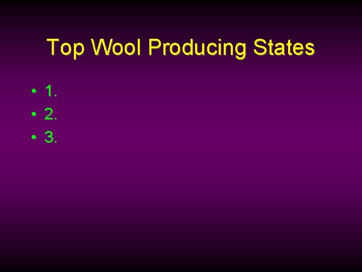 Animal Products Wool and Mohair World Wool Production