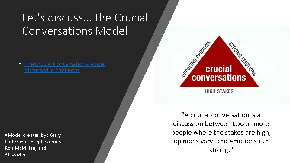 We need to talk about having those difficult