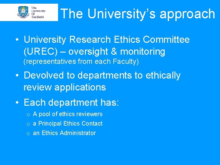 Introducing Research Ethics the UREC Professor Chris Newman