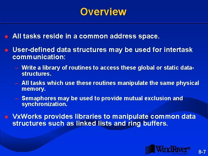 Intertask Communication 8 1 Introduction Shared Memory Message